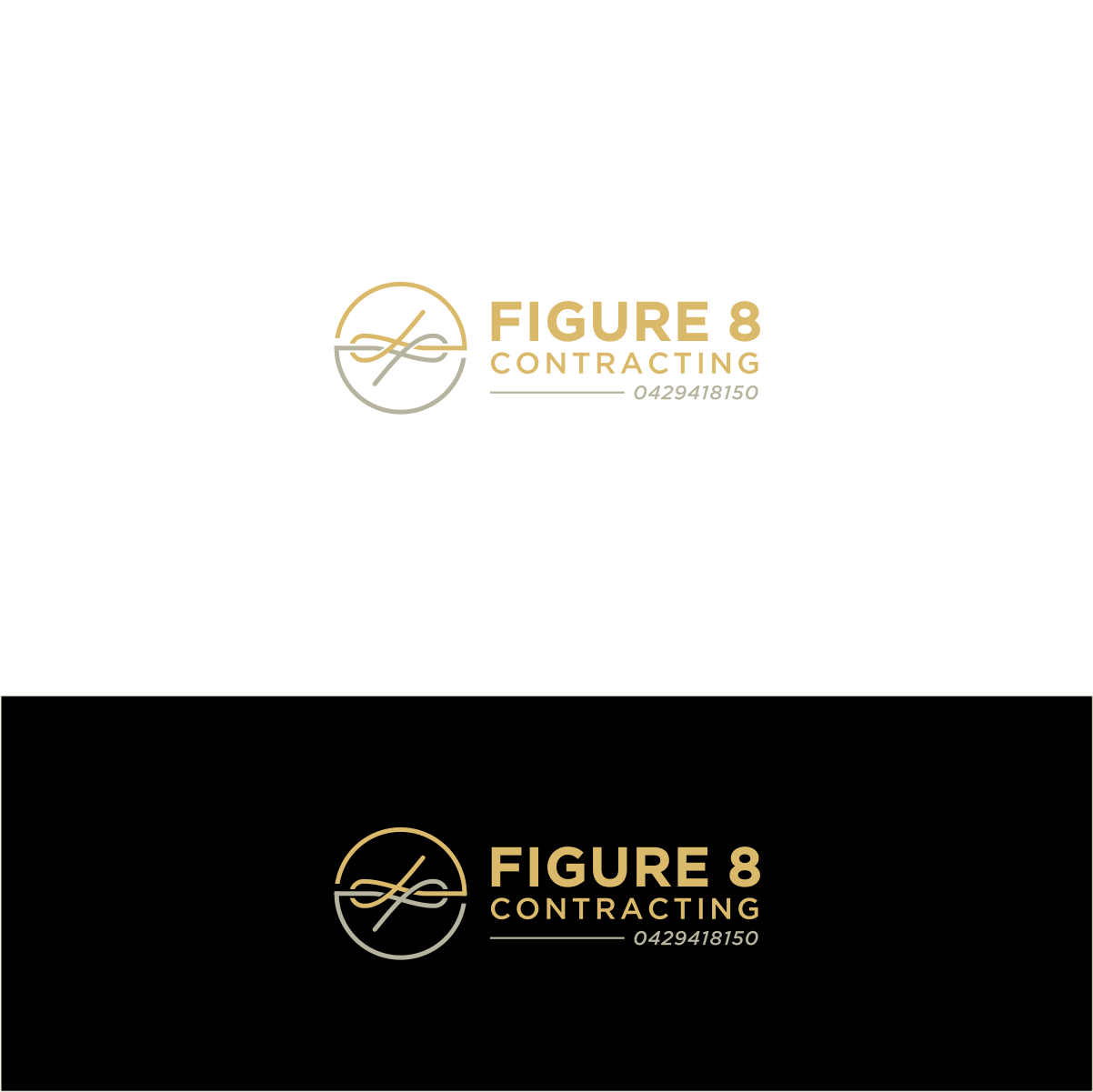 Bold, Modern, Contracting Logo Design for a picture of a figure eight ...