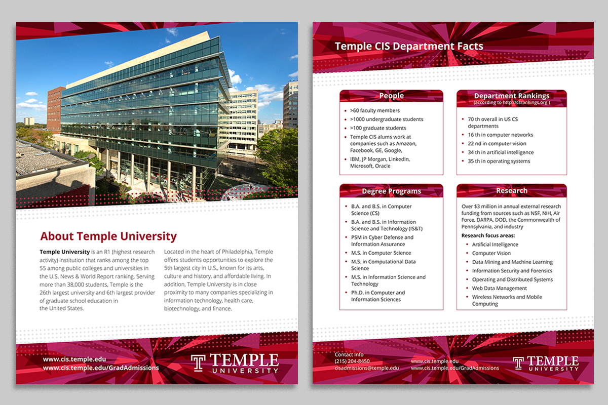 Bold, Serious, Education Flyer Design for Temple University by D ...