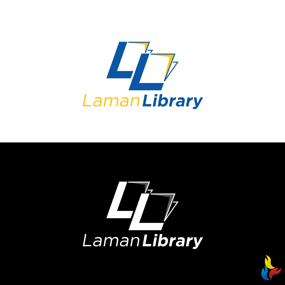 Modern, Elegant, Library Logo Design for Laman Library - or playing off ...
