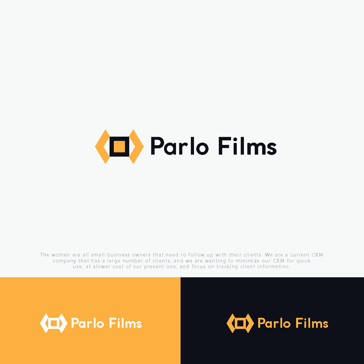 Playful, Modern, Film Production Logo Design for Parlo Films by ...