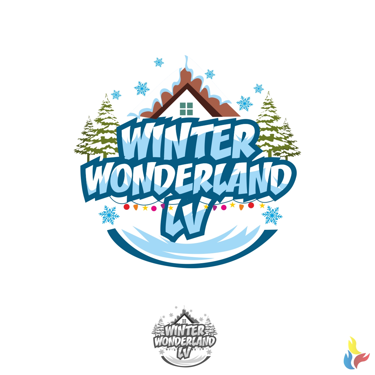 Playful, Colorful, Festival Logo Design for Winter Wonderland LV by ...