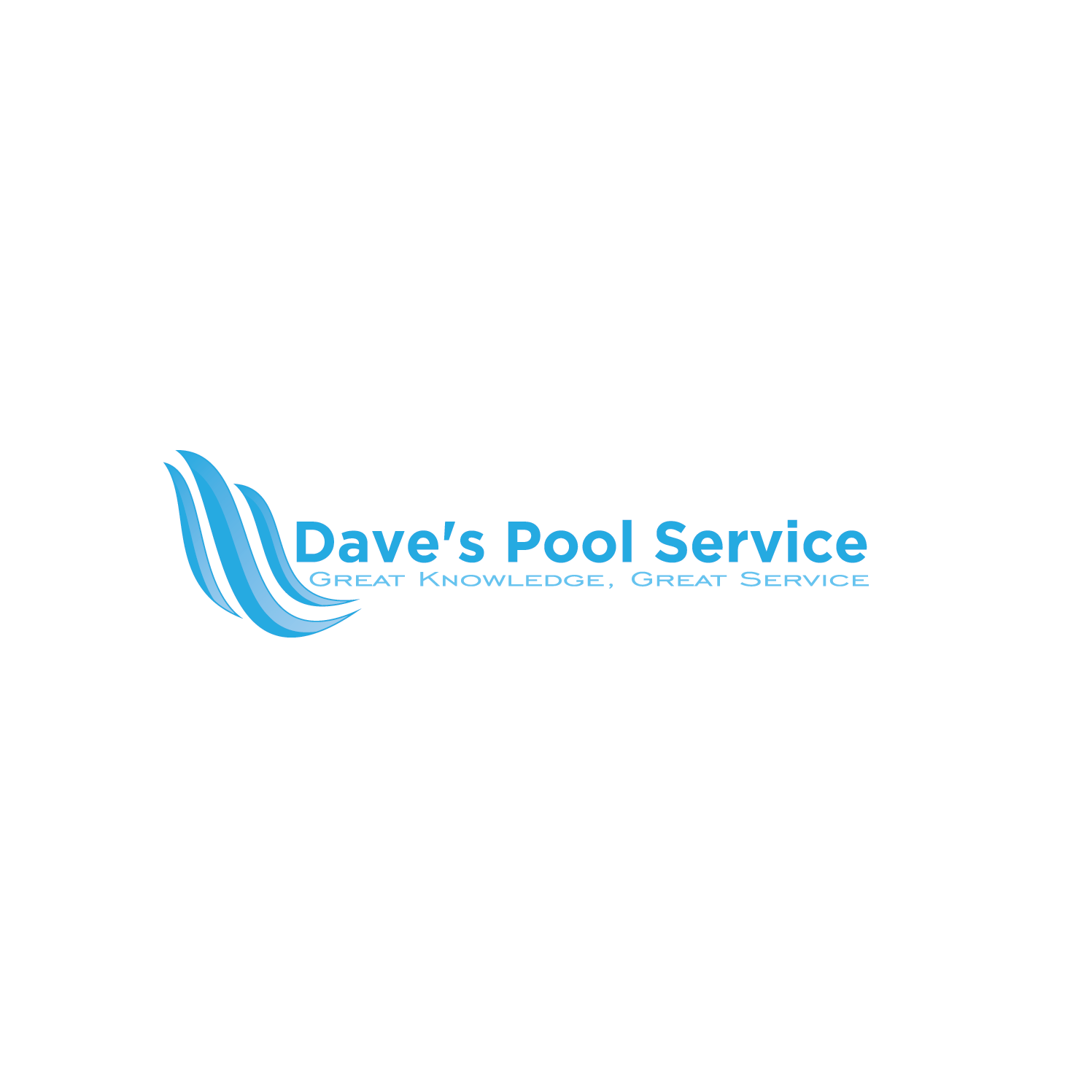 Colorful, Bold, It Company Logo Design for Dave's Pool Service (tagline) Great Knowledge, Great ...