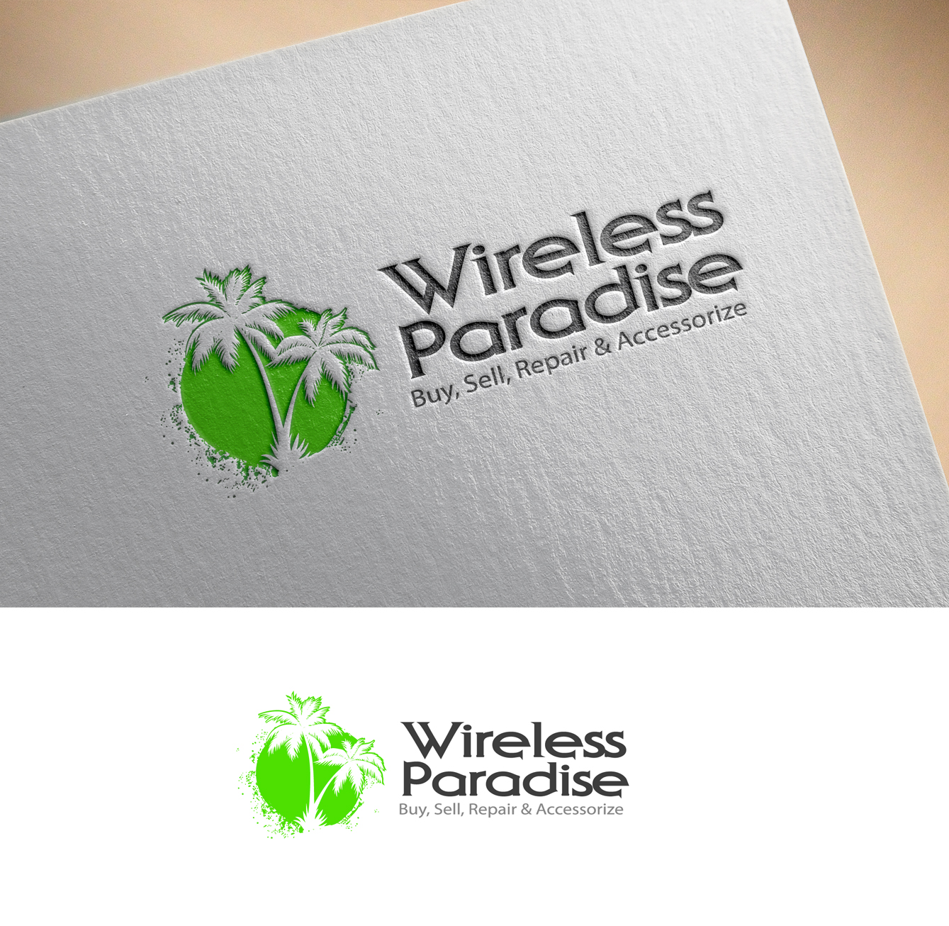 Bold, Traditional, Cell Phone Logo Design for Wireless Paradise by ...