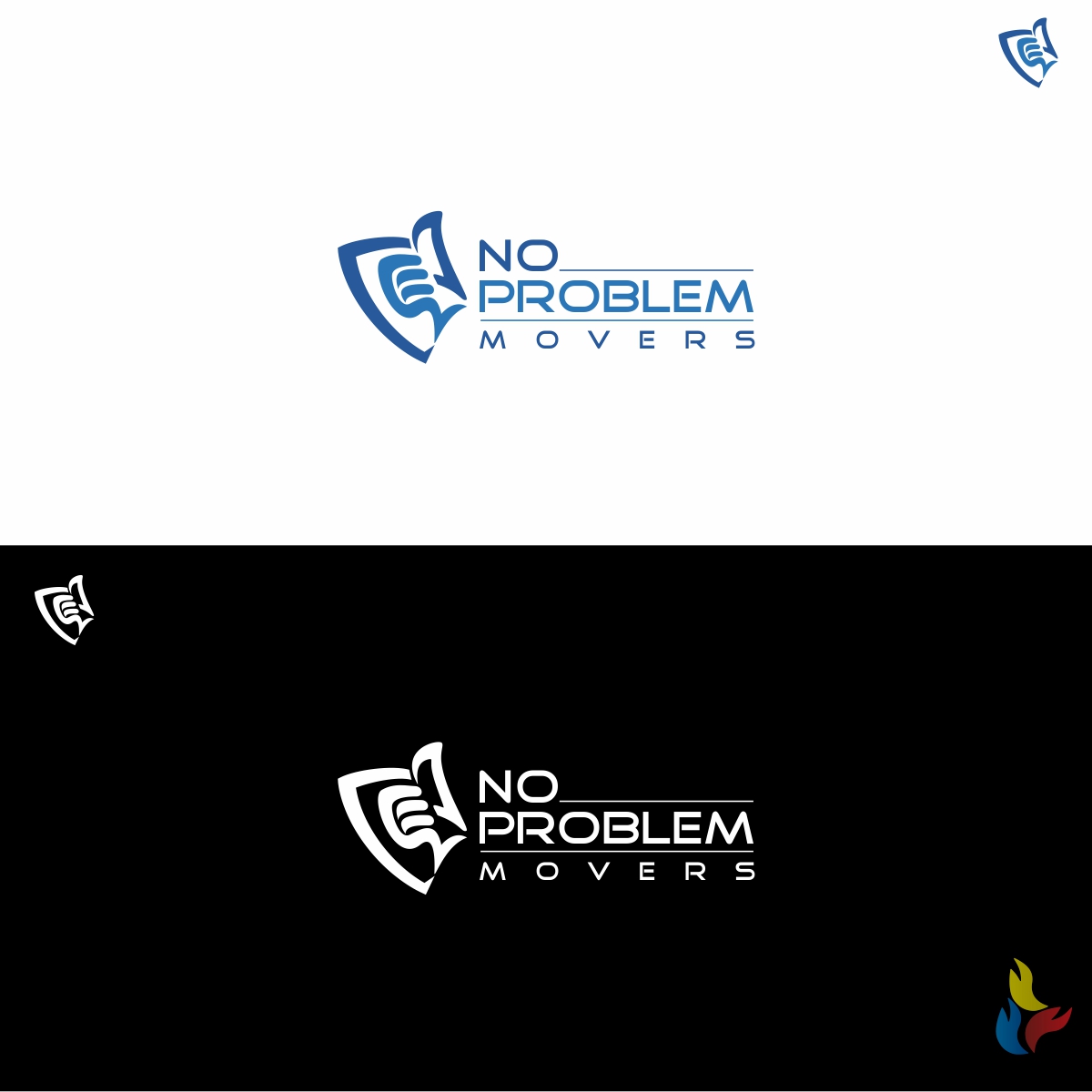 Bold, Masculine, Mover Logo Design for No Problem Movers by Kreative ...