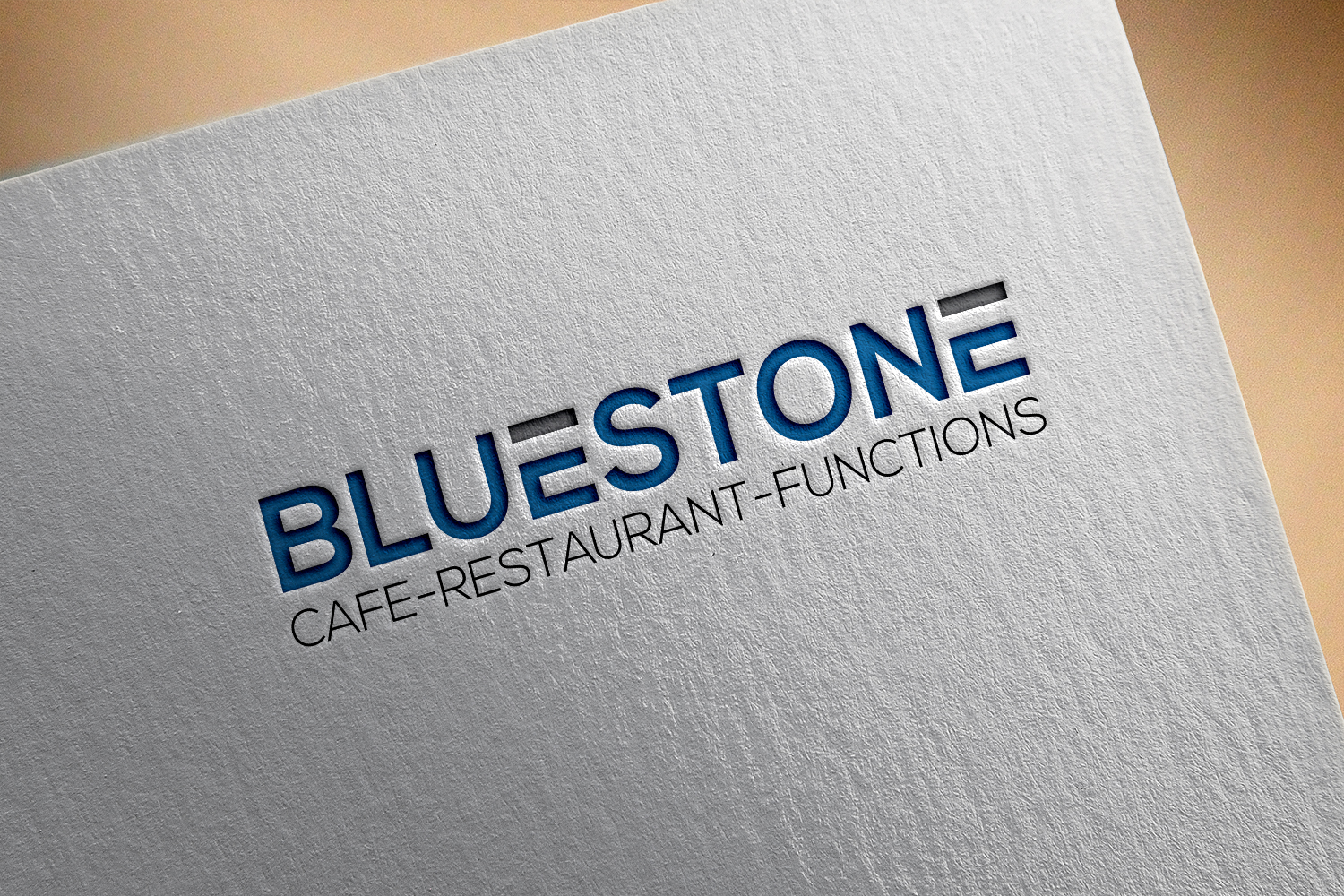 Logo Design for BLUESTONE.....CAFE-RESTAURANT-FUNCTIONS by LOGOKING 3 | Design #20749597