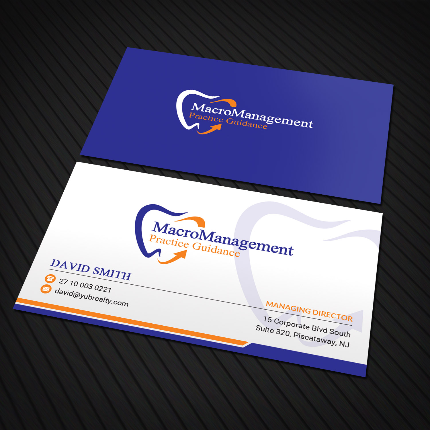 Elegant, Serious, Dental Business Card Design for MacroManagement ...