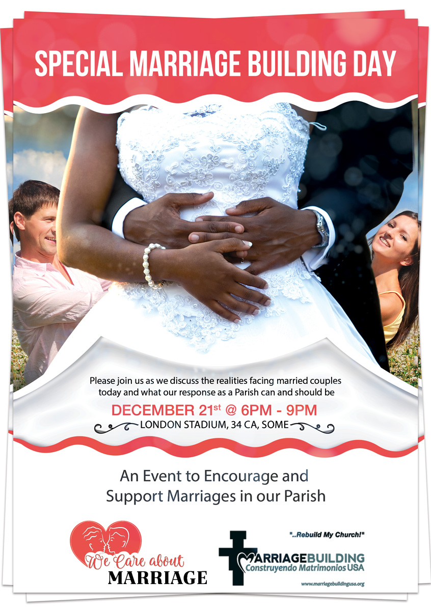 Bold, Playful, Ministry Flyer Design for We CARE about Marriage! by ...