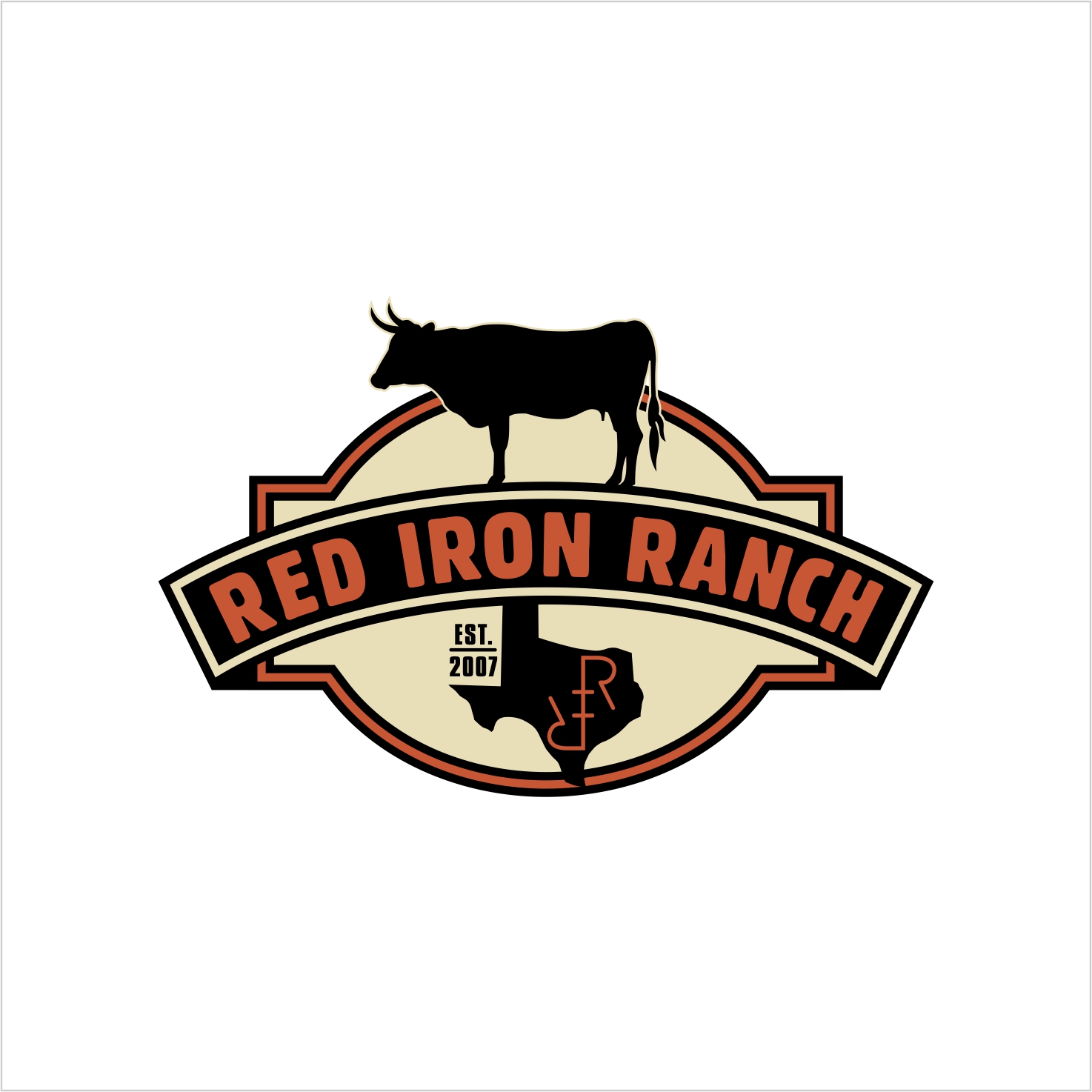 Masculine, Conservative, Agriculture Logo Design for Red Iron Ranch ...