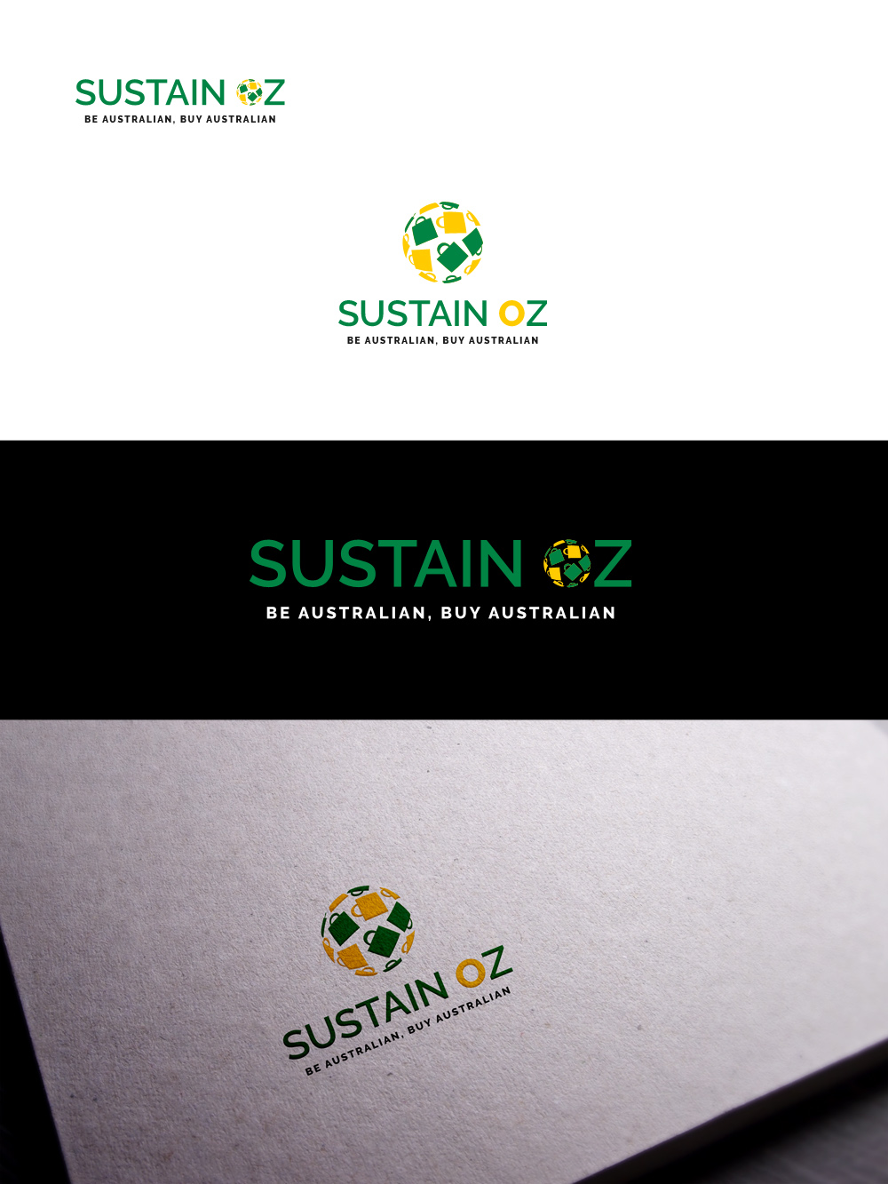 Bold, Modern, Online Shopping Logo Design for Sustain Oz (Slogan: "Be ...