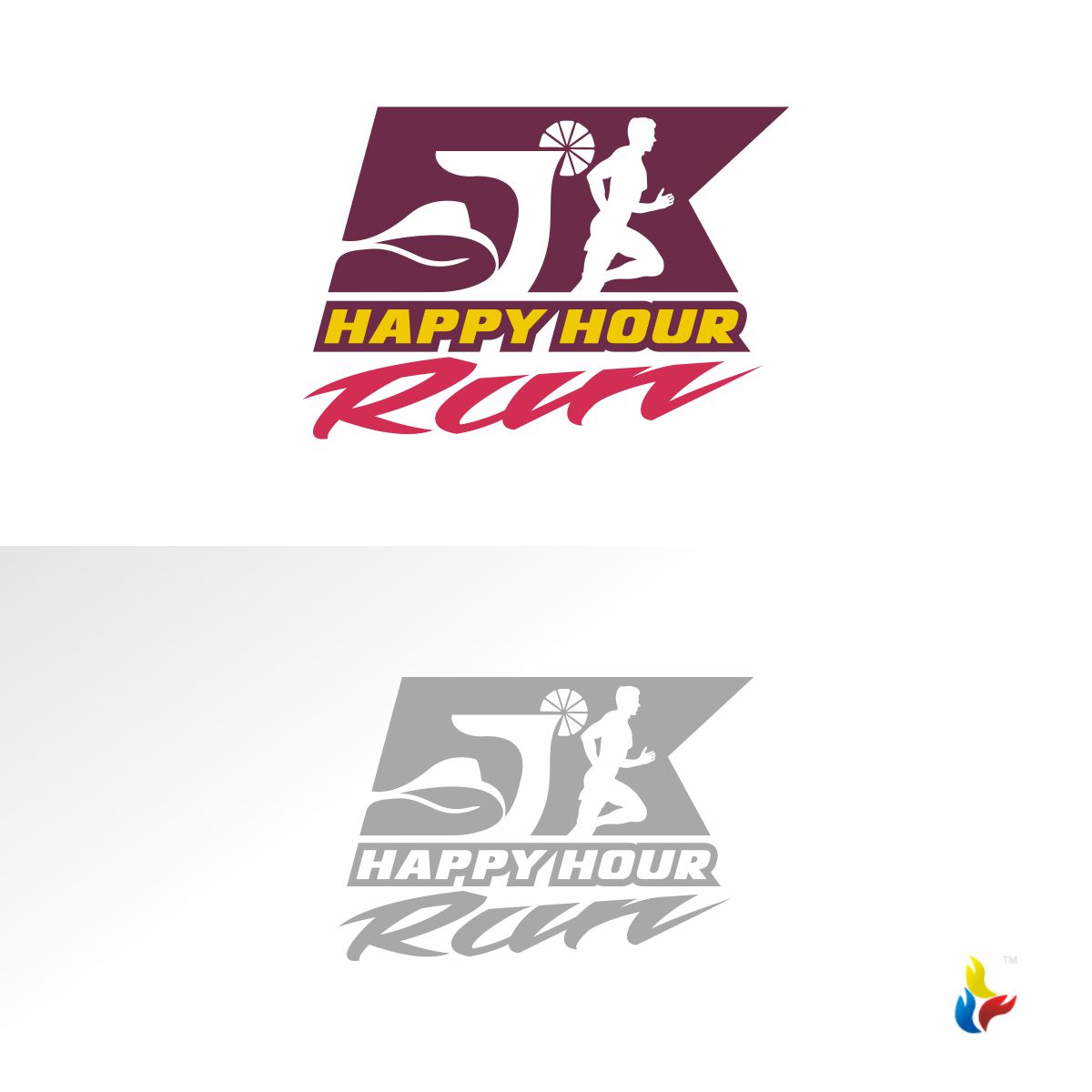 Event Logo Design for 5k Happy Hour Run by Kreative Fingers | Design ...