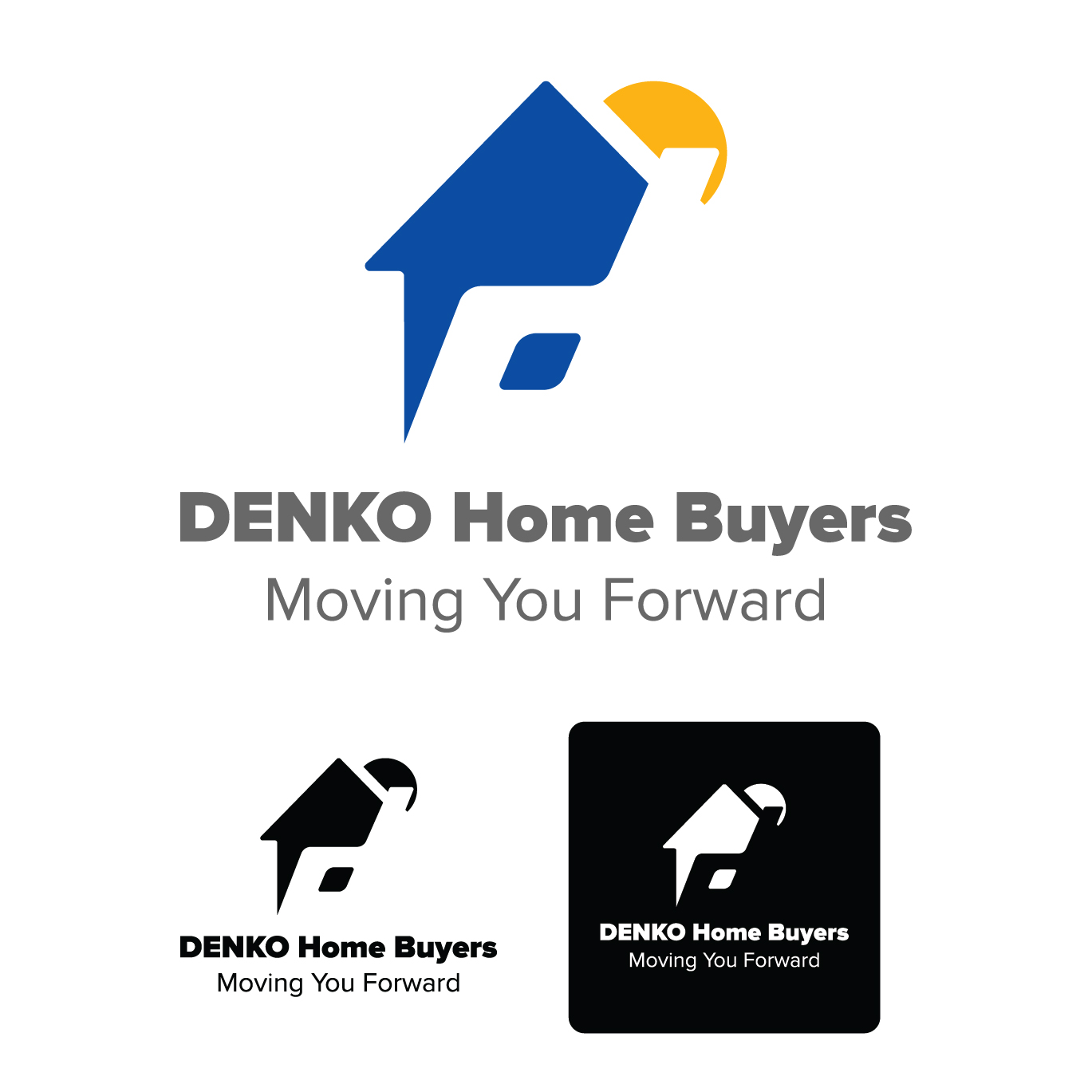 Bold, Colorful, Real Estate Logo Design for DENKO Home Buyers "Moving ...