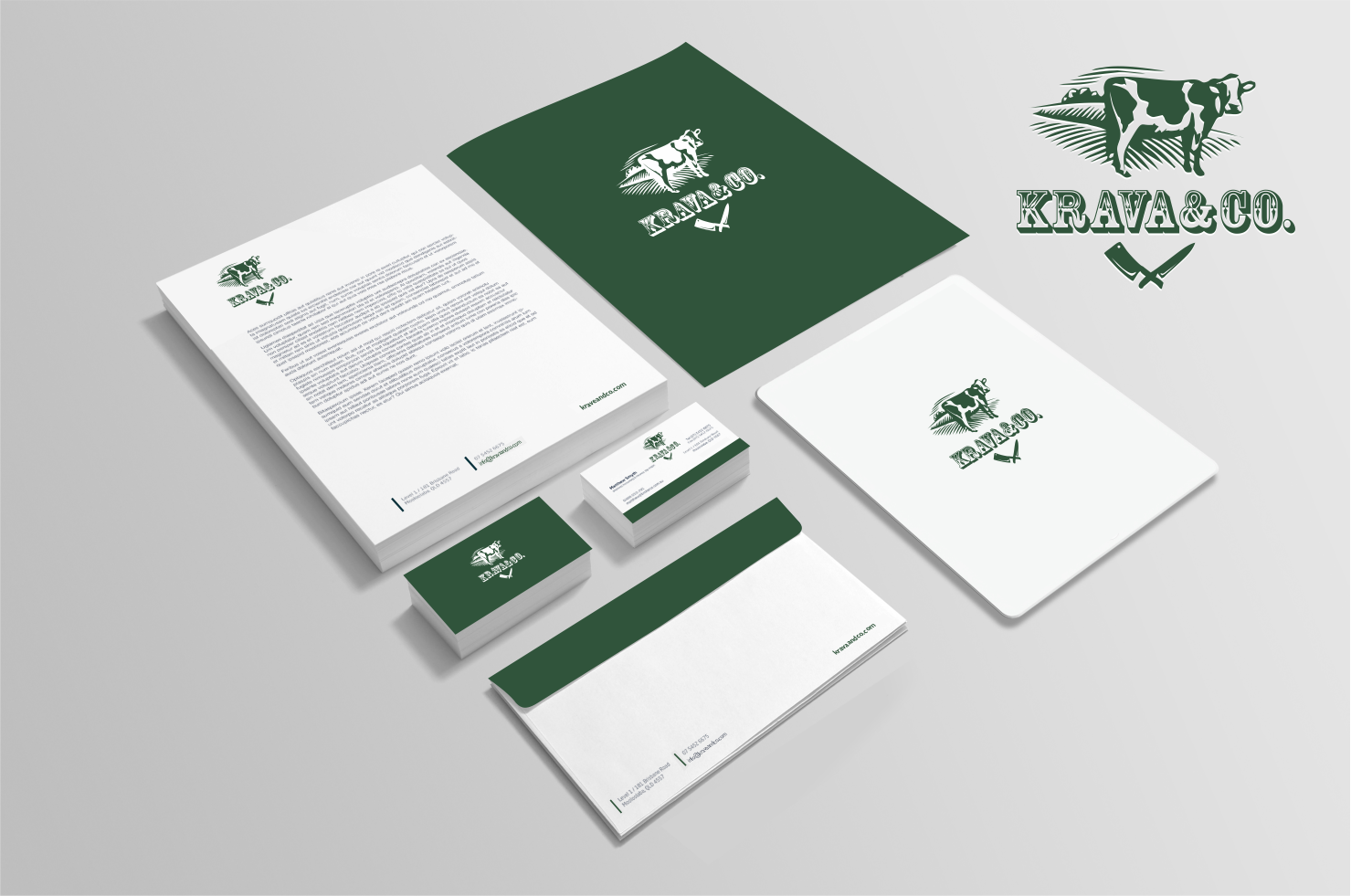 Serious, Modern, Food Production Logo Design for Krava&Co. by ...