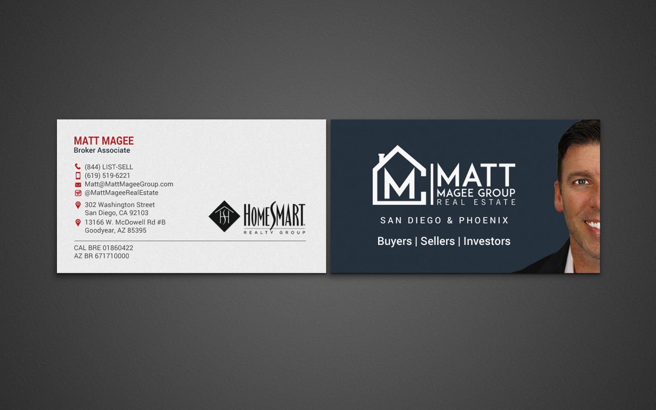 Bold, Modern, Real Estate Agent Business Card Design for a Company by ...