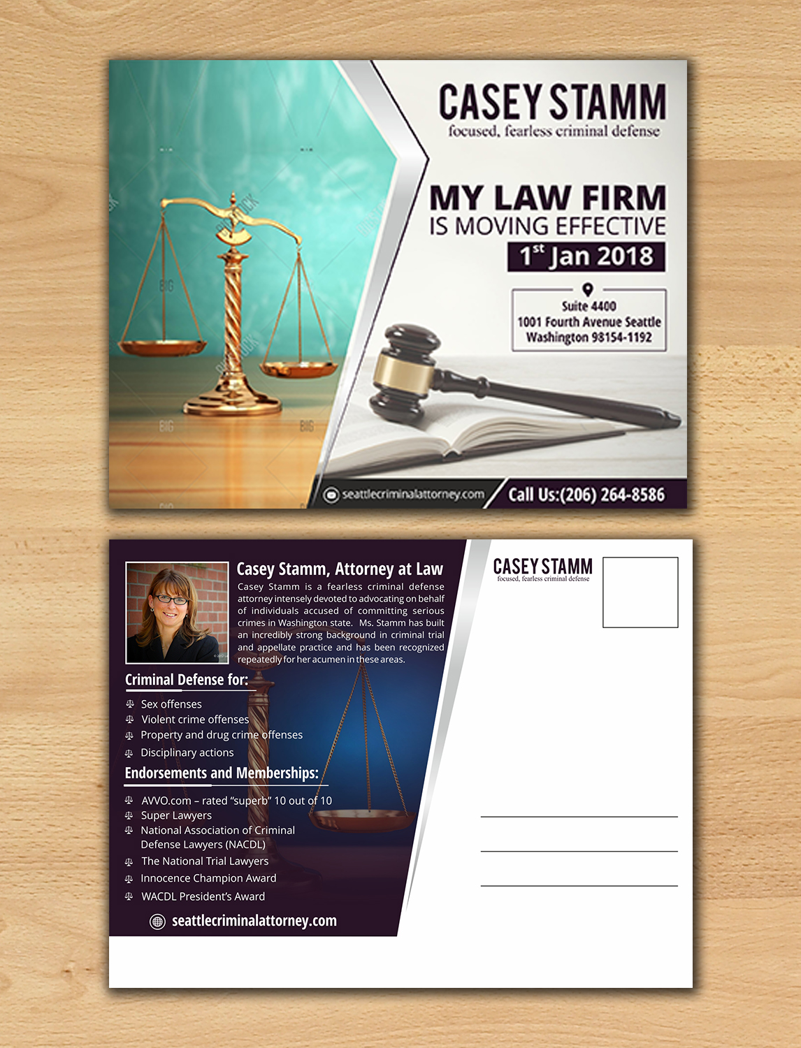 Law Firm Postcard Design for a Company by ecorokerz | Design #17197197