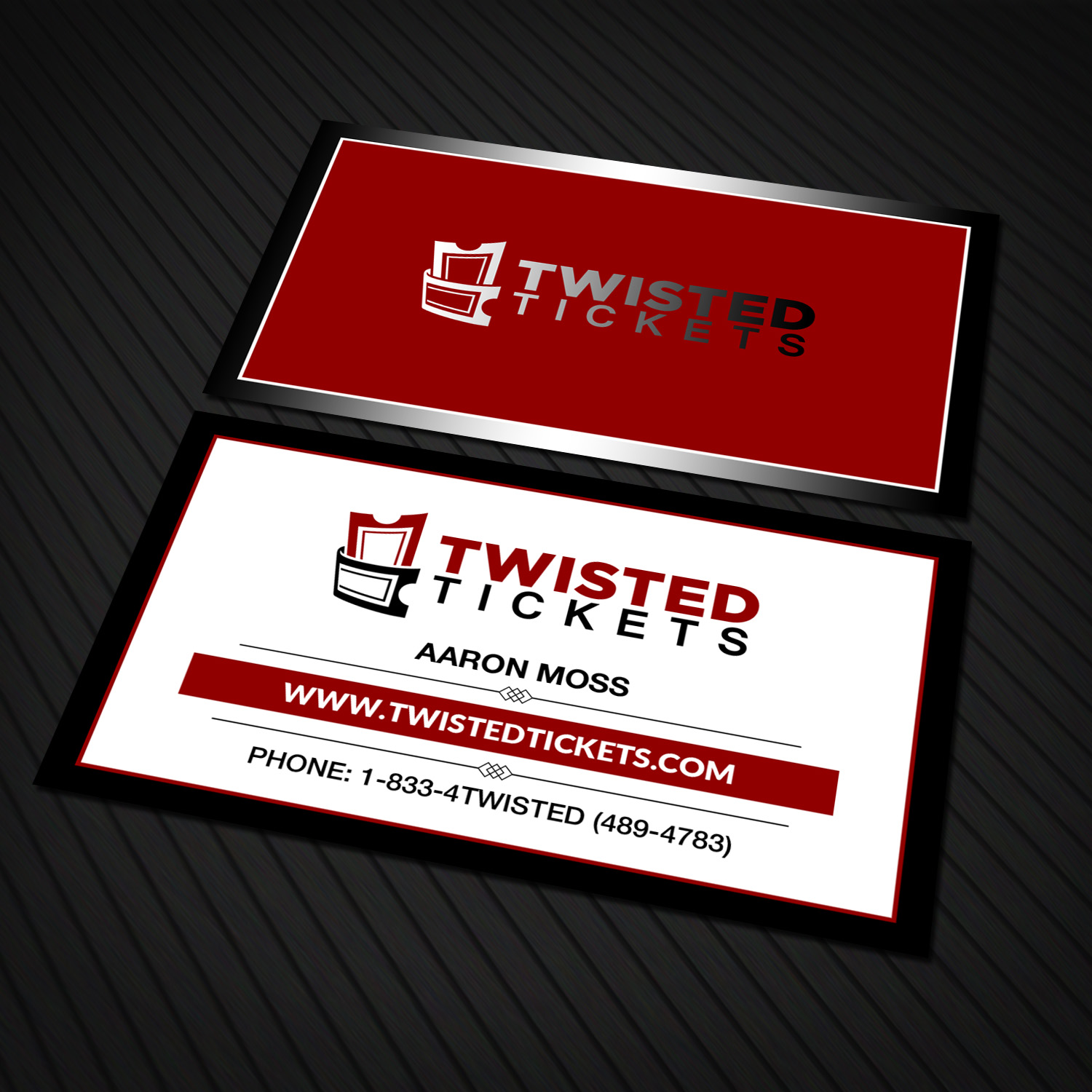 Modern, Bold, Entertainment Business Card Design for Aaron J. Moss dba ...