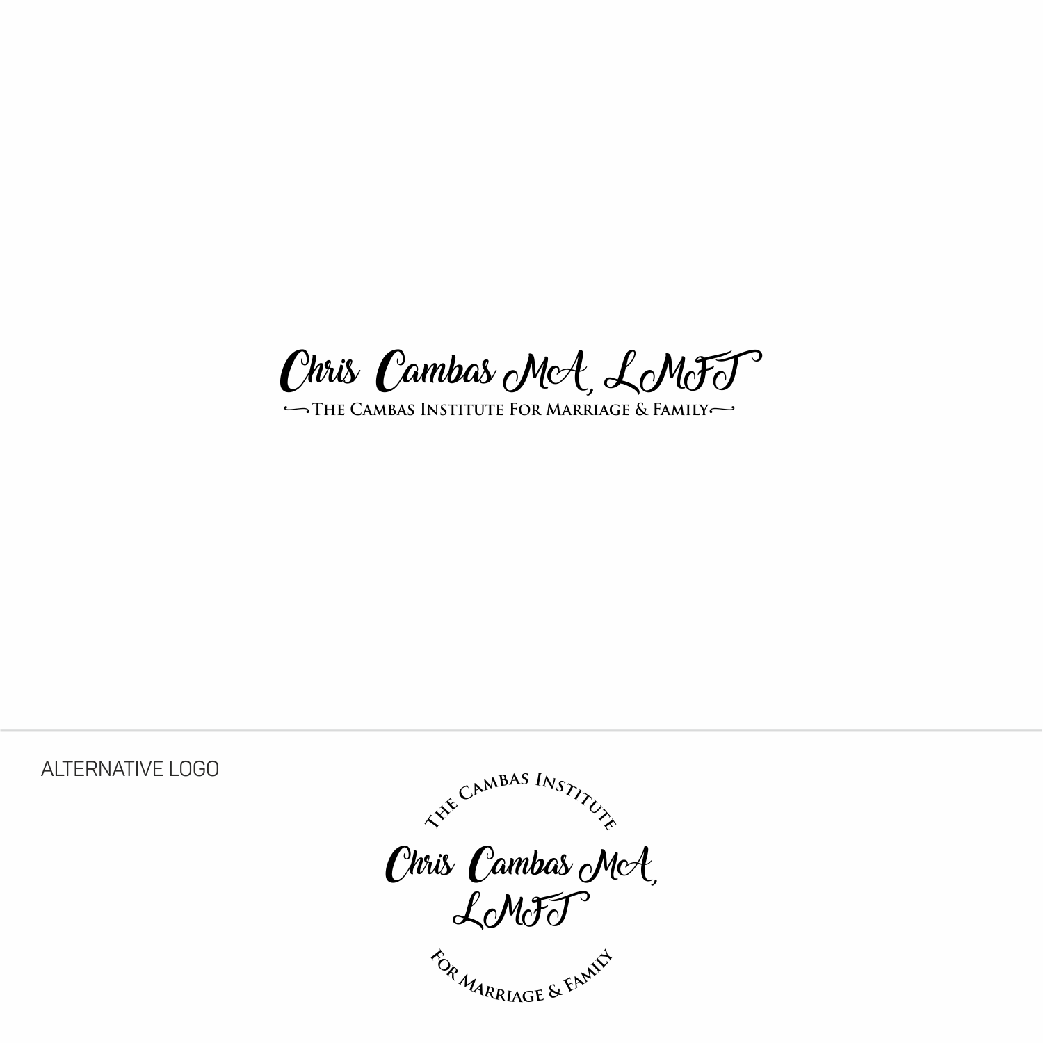 Professional, Conservative Logo Design for Chris Cambas MA, LMFT | The ...