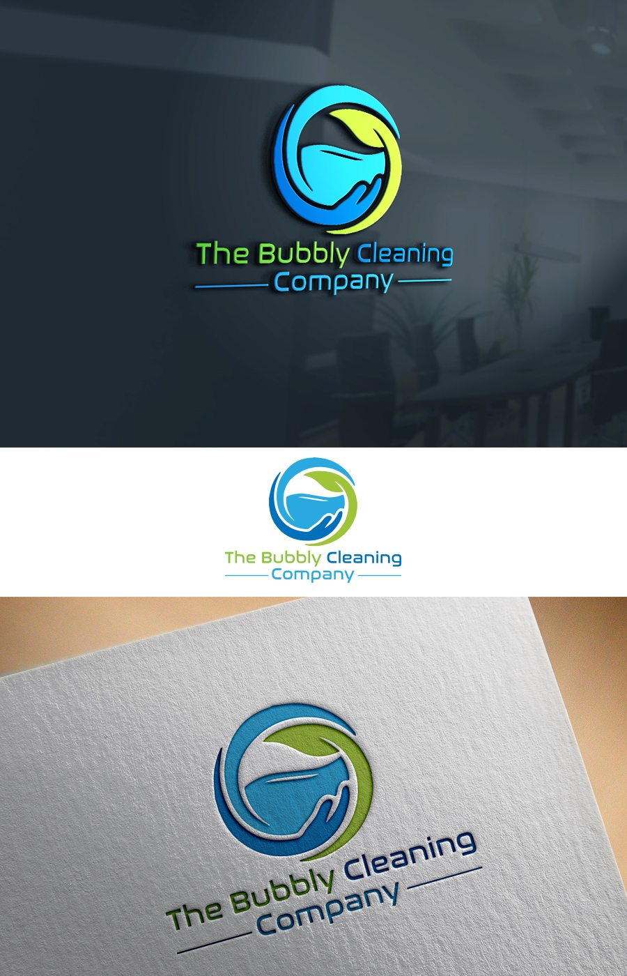 Modern, Professional, Cleaning Service Logo Design for The Bubbly ...