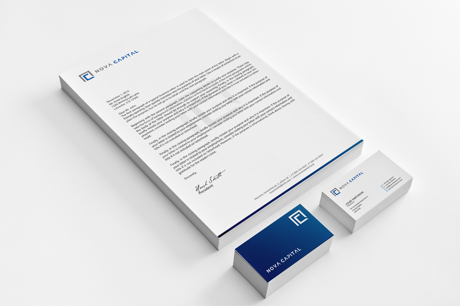 Elegant, Upmarket, Investment Banking Letterhead Design for a Company ...