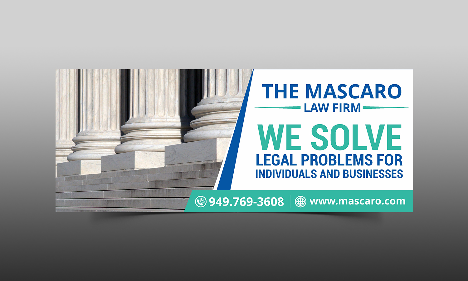 Elegant, Serious, Lawyer Signage Design for Mascaro Law Firm by Aurora ...