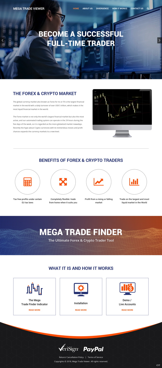 Serious, Modern, Financial Service Web Design for Divergence Finder by ...