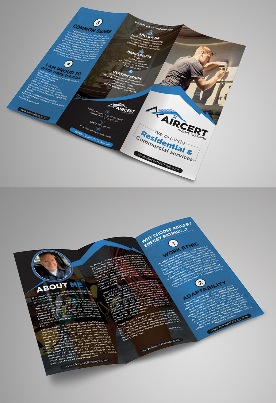 Modern, Professional, Hvac Brochure Design for Aircert Energy Ratings ...