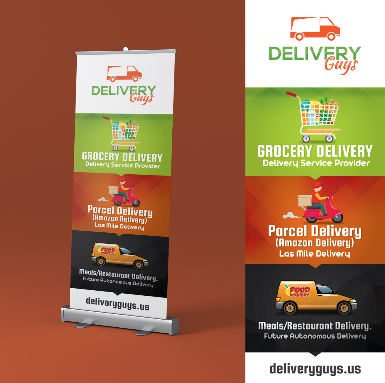 Bold, Modern, Logistics Poster Design for Delivery Guys LLC. by ...