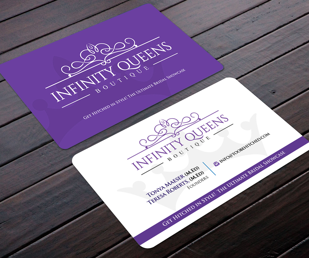 Elegant, Playful, Retail Business Card Design for infinity queens ...