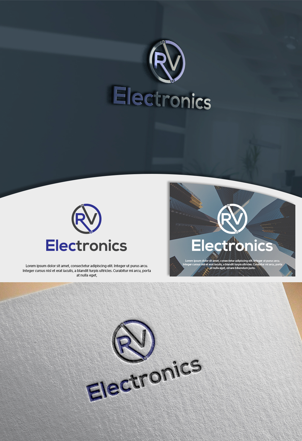 Serious, Professional, Business Logo Design for RV Electronics by InkForge Studio | Design #17441417