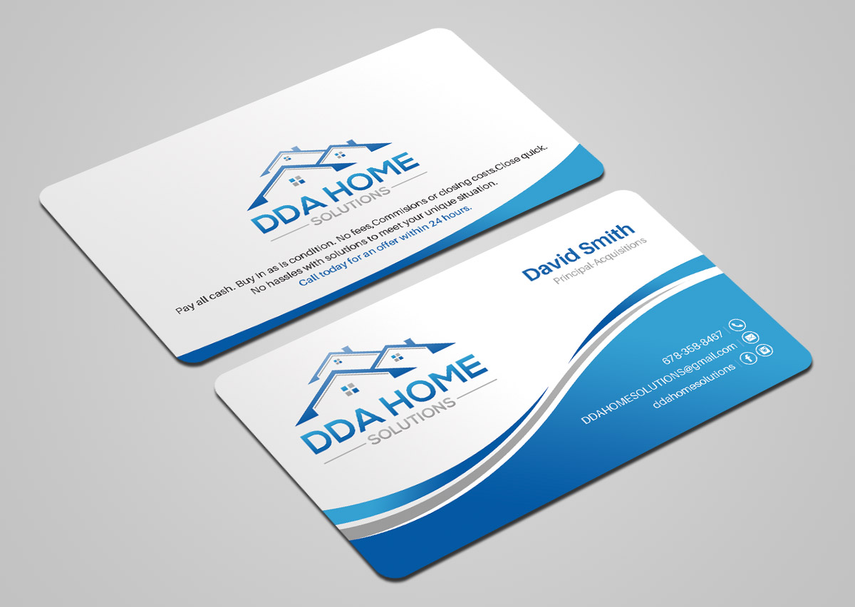 Bold, Modern, Business Business Card Design for DDA Home Solutions LLC ...