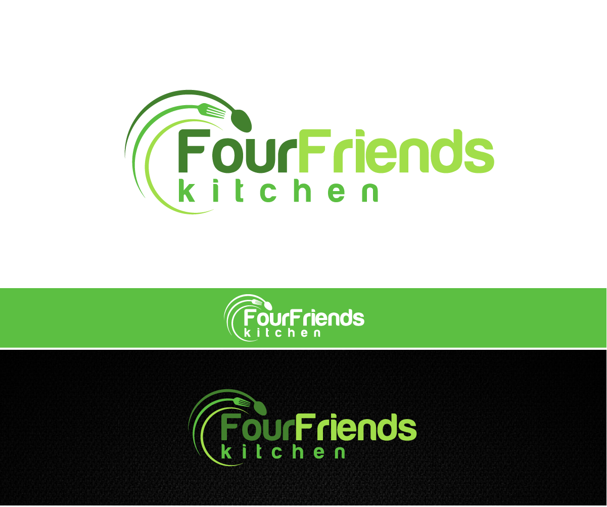 Restaurant Logo Design for Four Friends Kitchen (if name is included ...