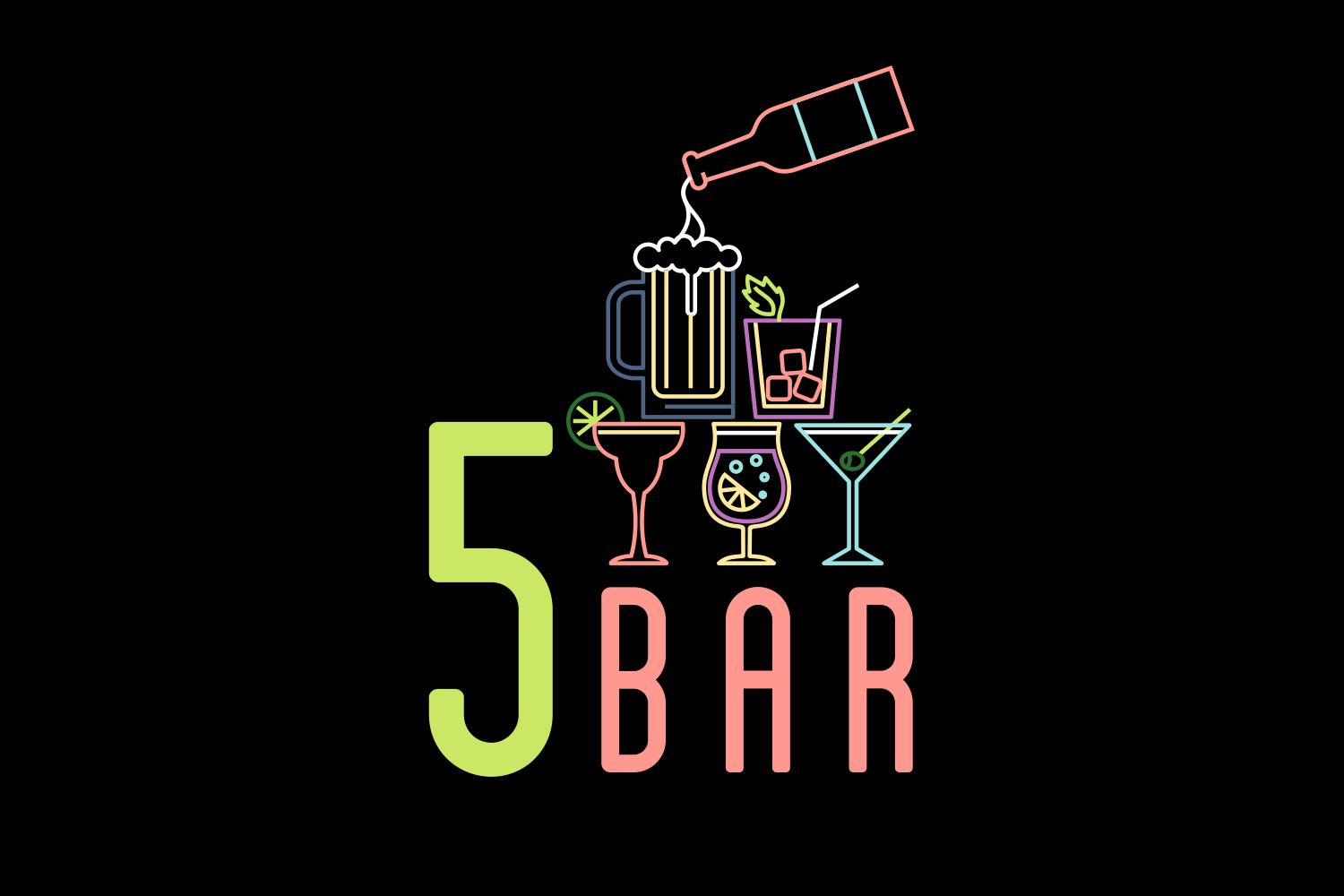 Logo Design for 5 BAR by Gigih Rudya | Design #17520072