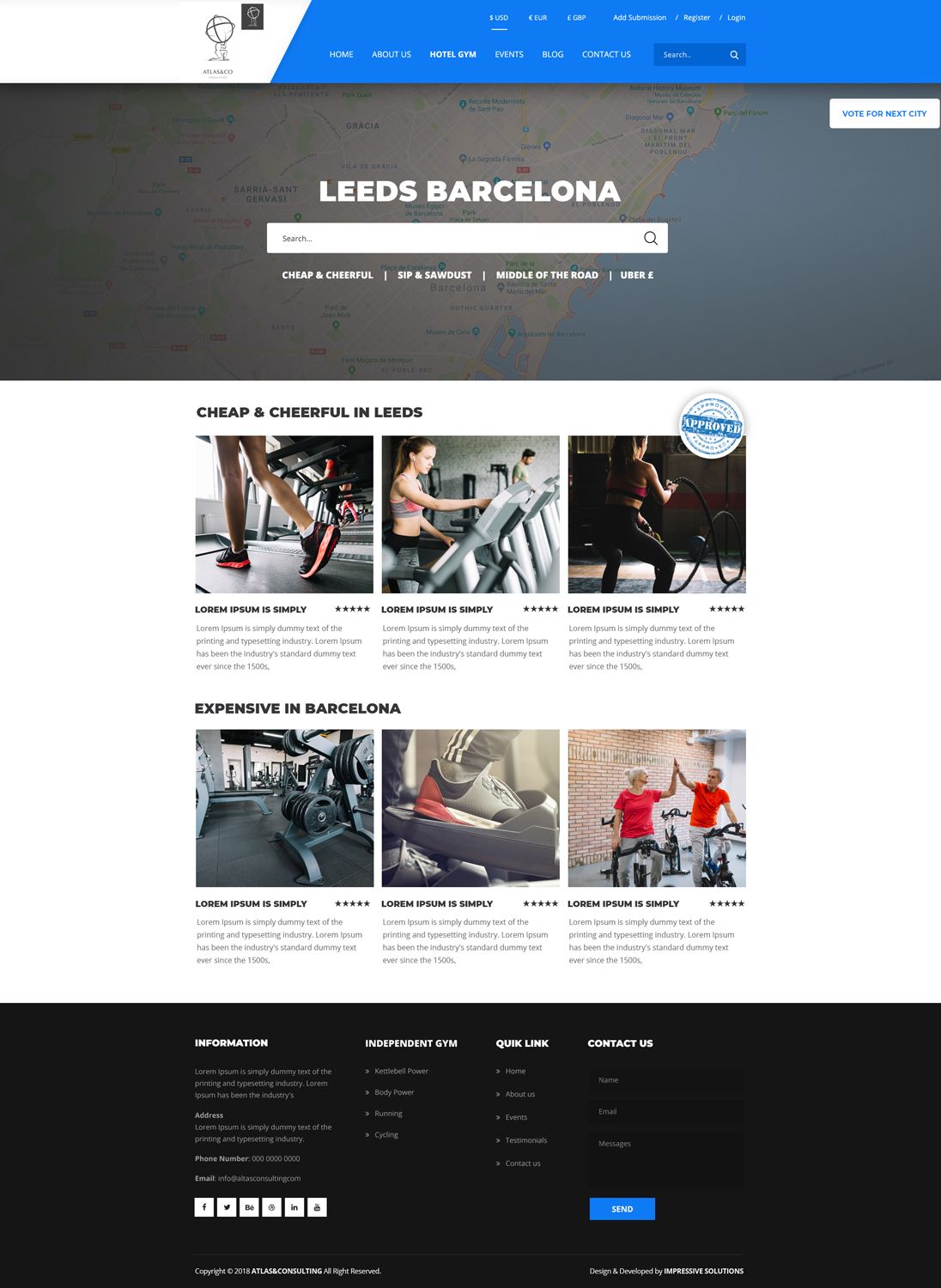 Modern, Colorful, Fitness Web Design for GymAtlas (optional) by ...