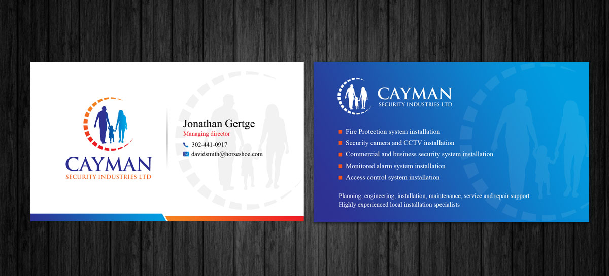 Bold, Serious, Security Business Card Design for Cayman Security ...