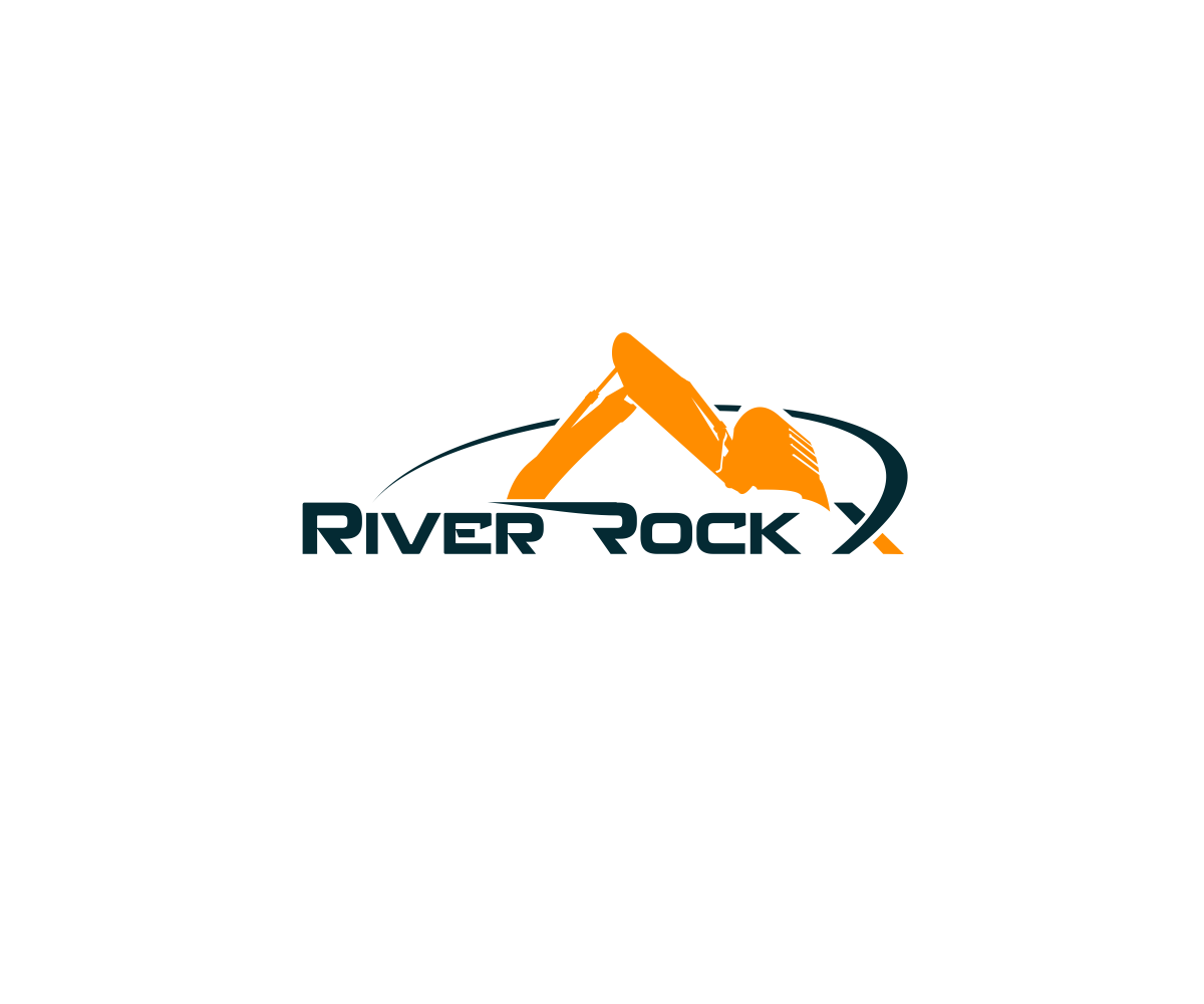 Masculine, Bold, Construction Logo Design for River Rock X or River ...