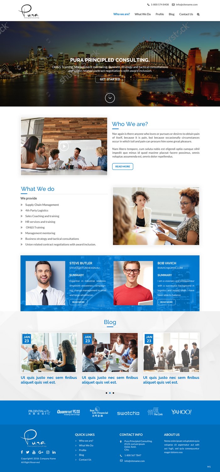 Modern, Professional, Business Web Design for Pura Principled ...