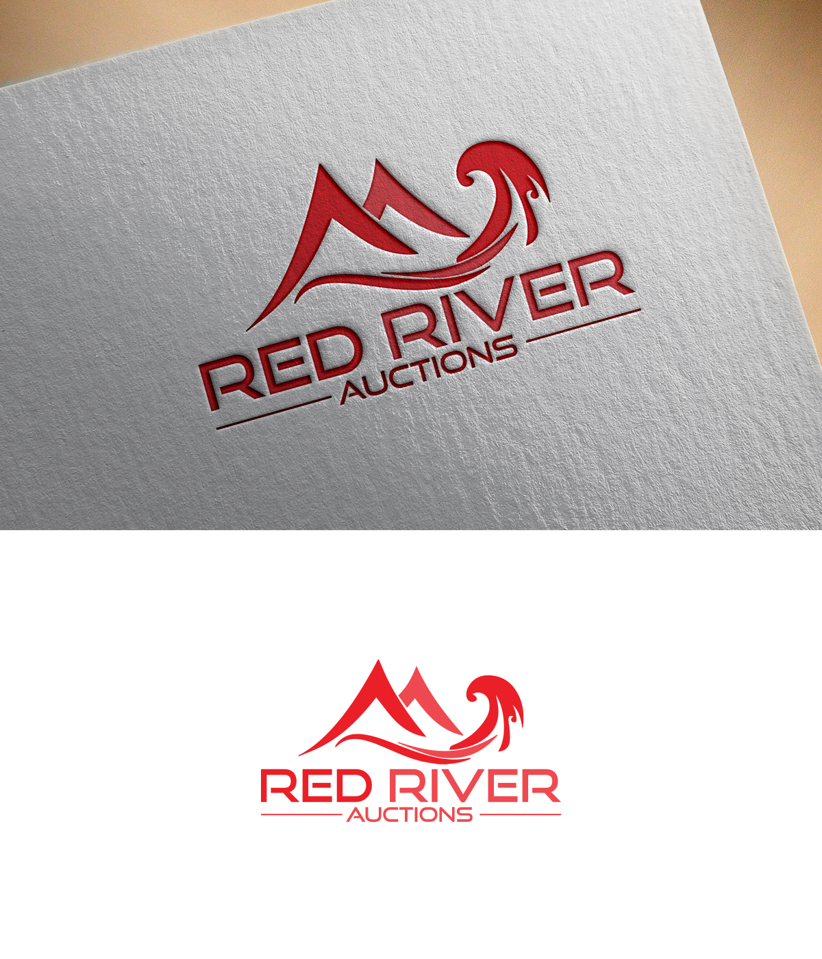Bold, Serious, Business Logo Design for RED RIVER AUCTIONS by hina1 2 ...