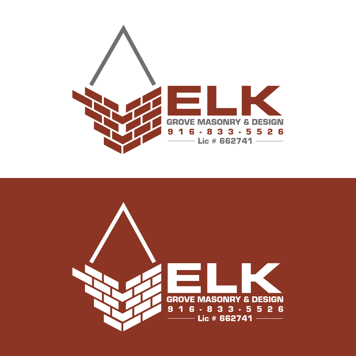 Bold, Modern, Masonry Logo Design for Elk Grove Masonry & Design, Inc ...