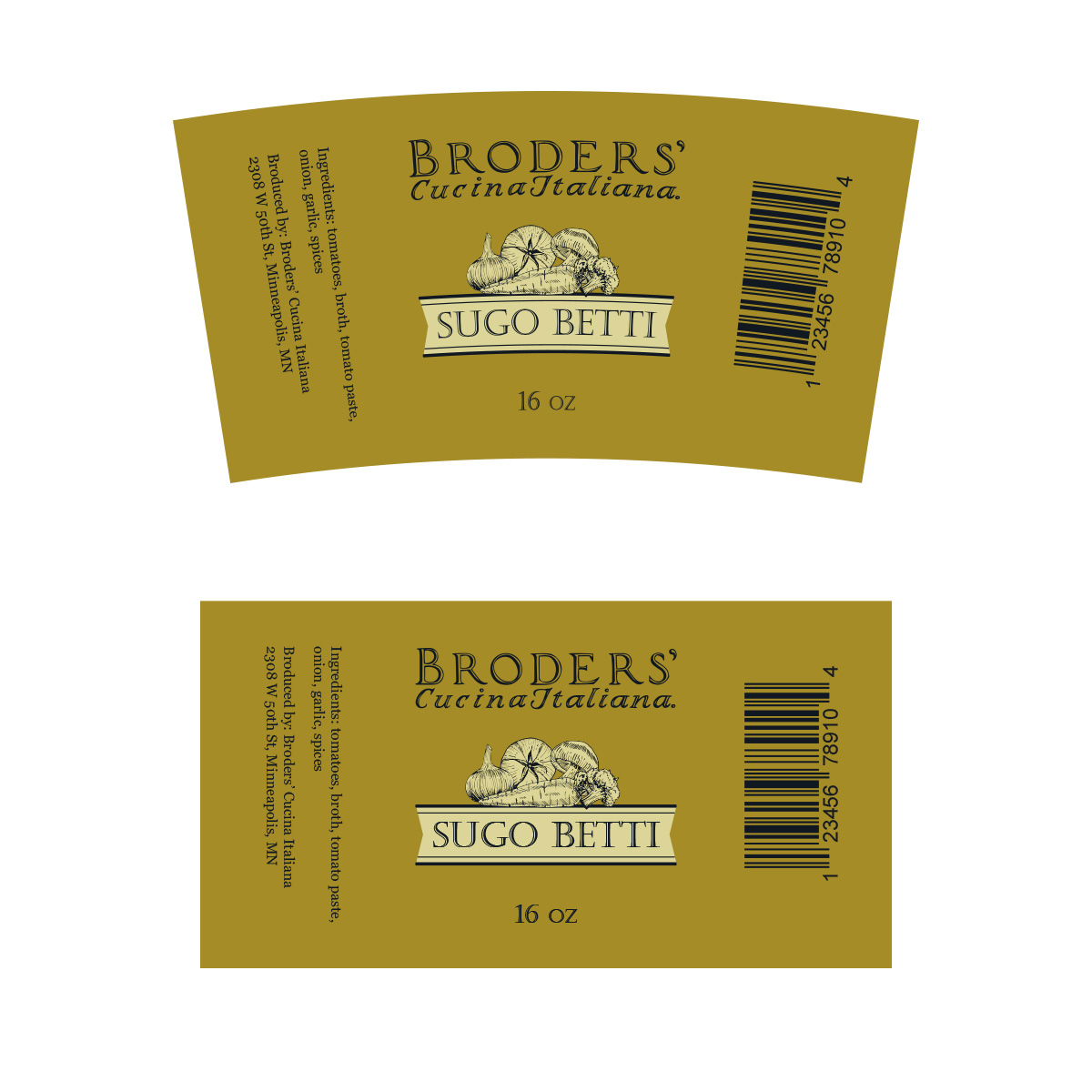 Elegant, Playful Label Design for Broders' Cucina Italiana by B74Design ...