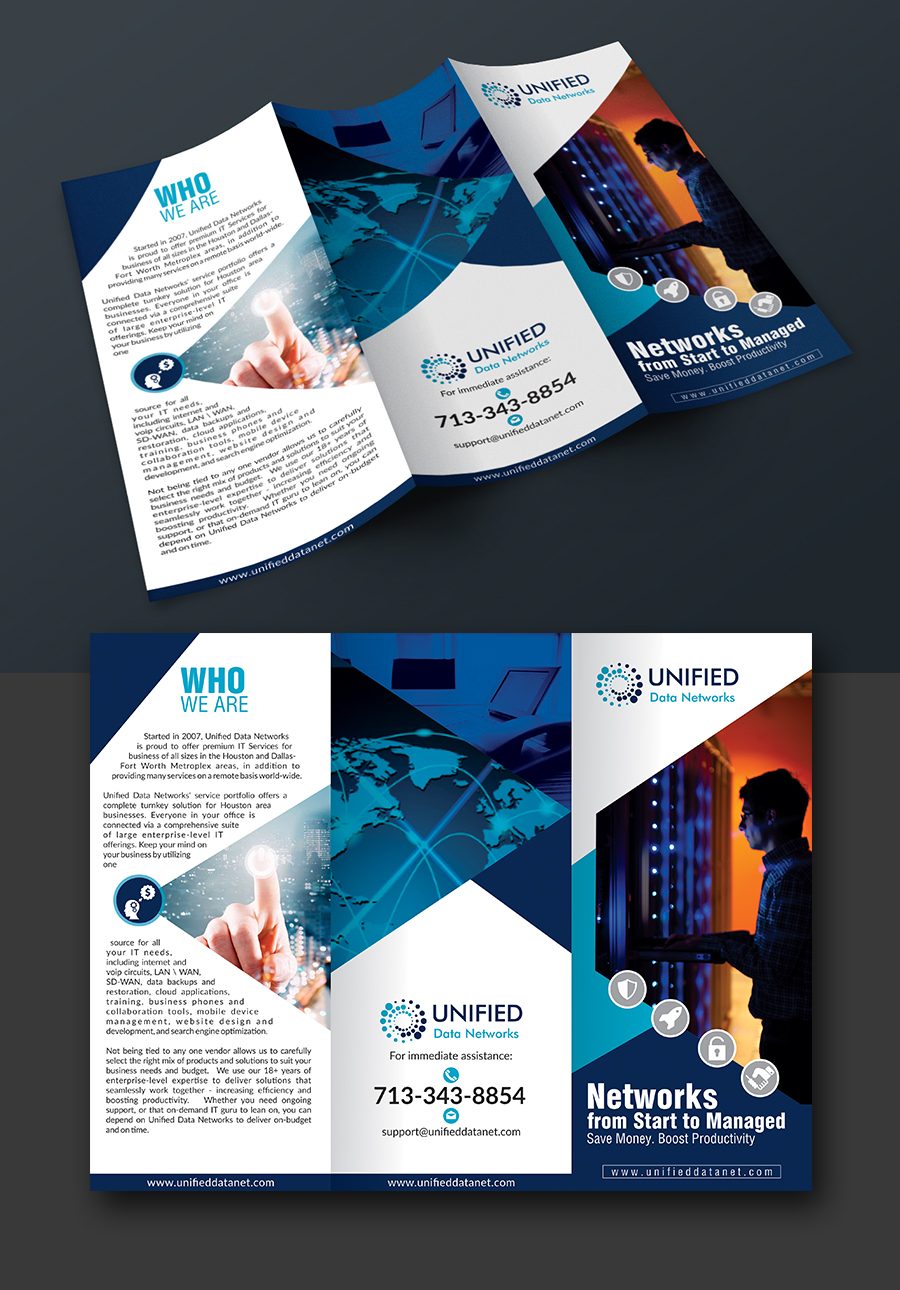 elegant-playful-information-technology-flyer-design-for-unified-data