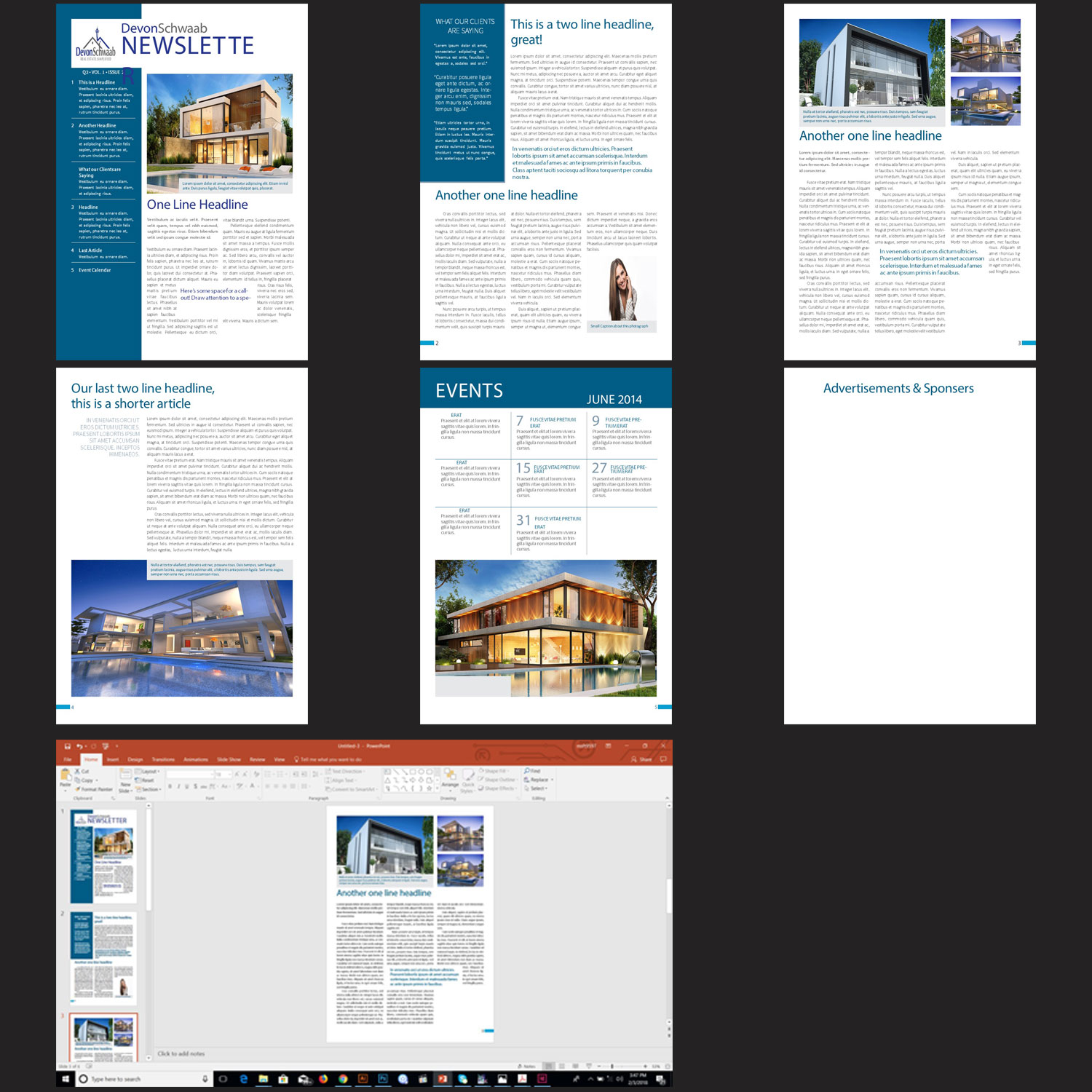 Upmarket, Elegant, Real Estate Agent Word Template Design for a Company ...