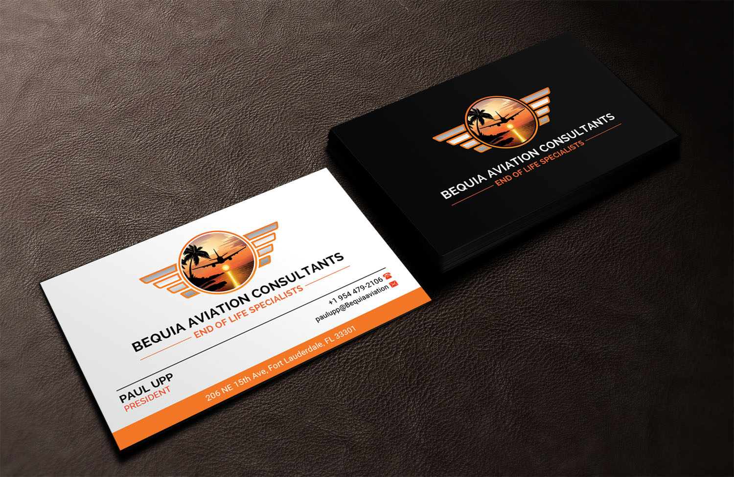 Professional, Upmarket, Aviation Business Card Design for Bequia ...