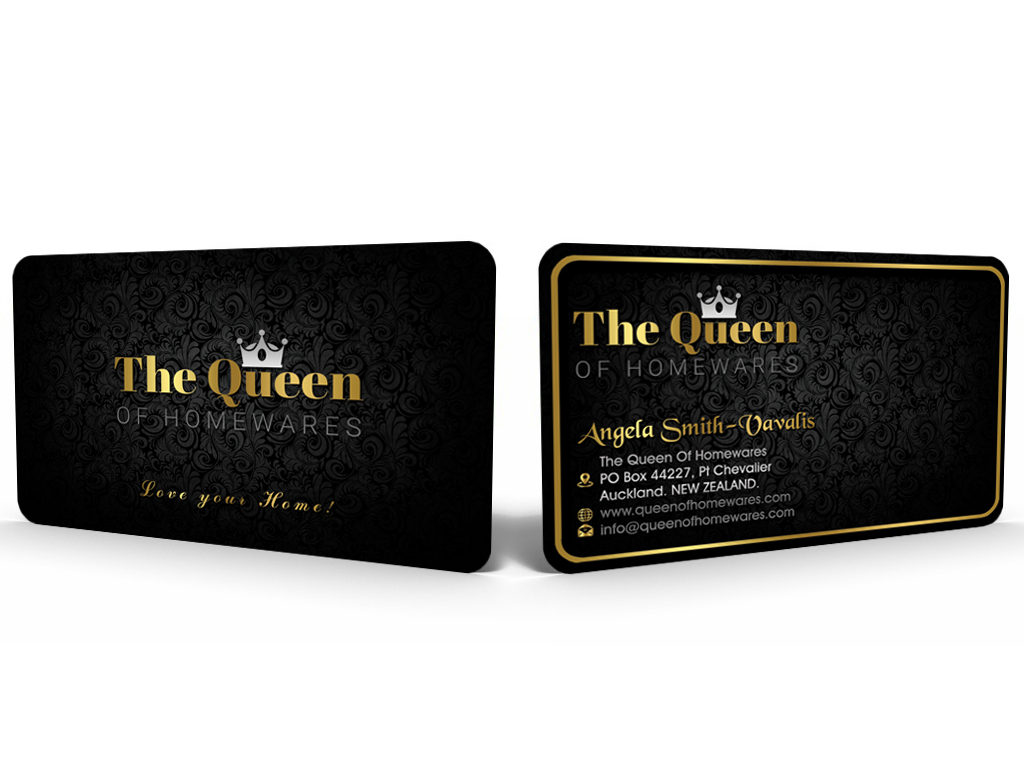 Upmarket, Bold, Business Business Card Design for Queen Of Homewares by ...