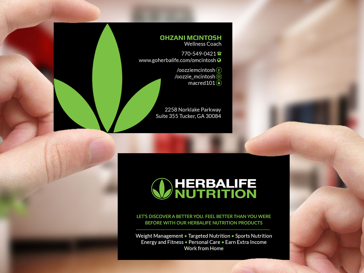 Herbalife Business Card Templates