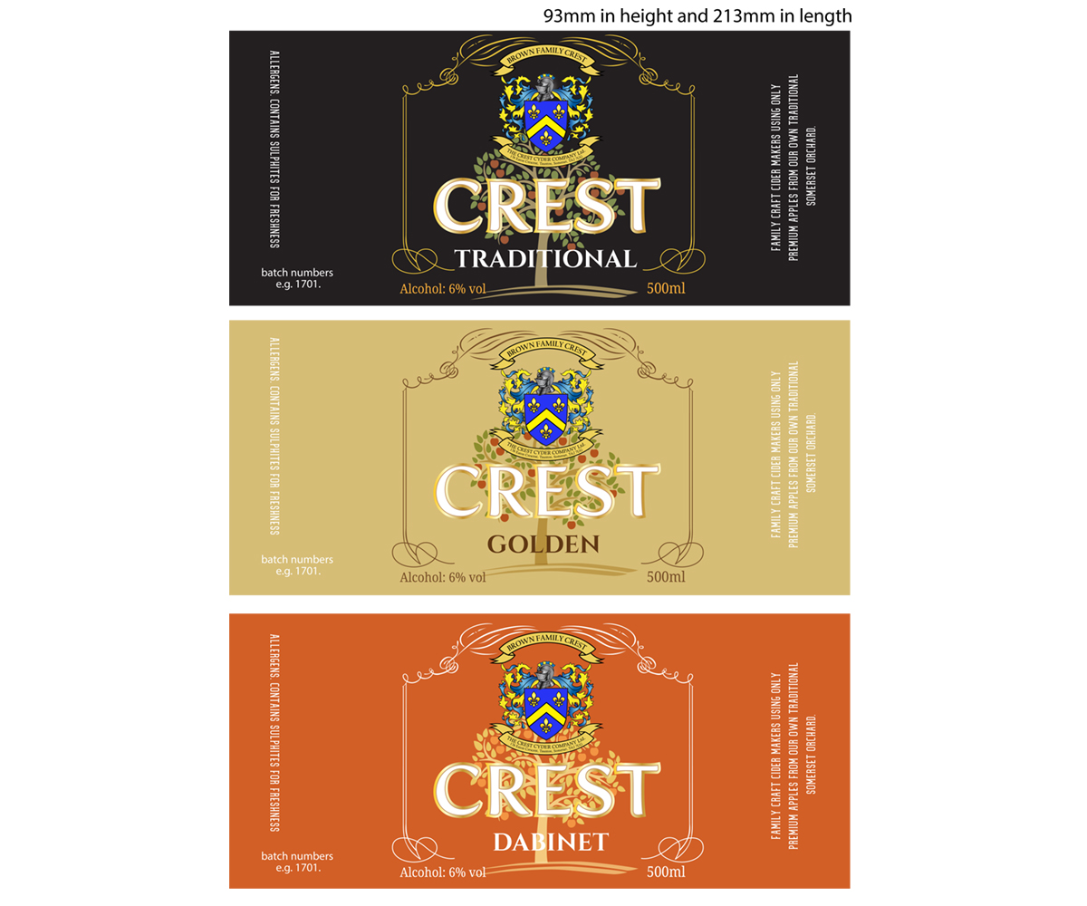 Upmarket, Modern, Business Label Design for The Crest Cyder Company by ...