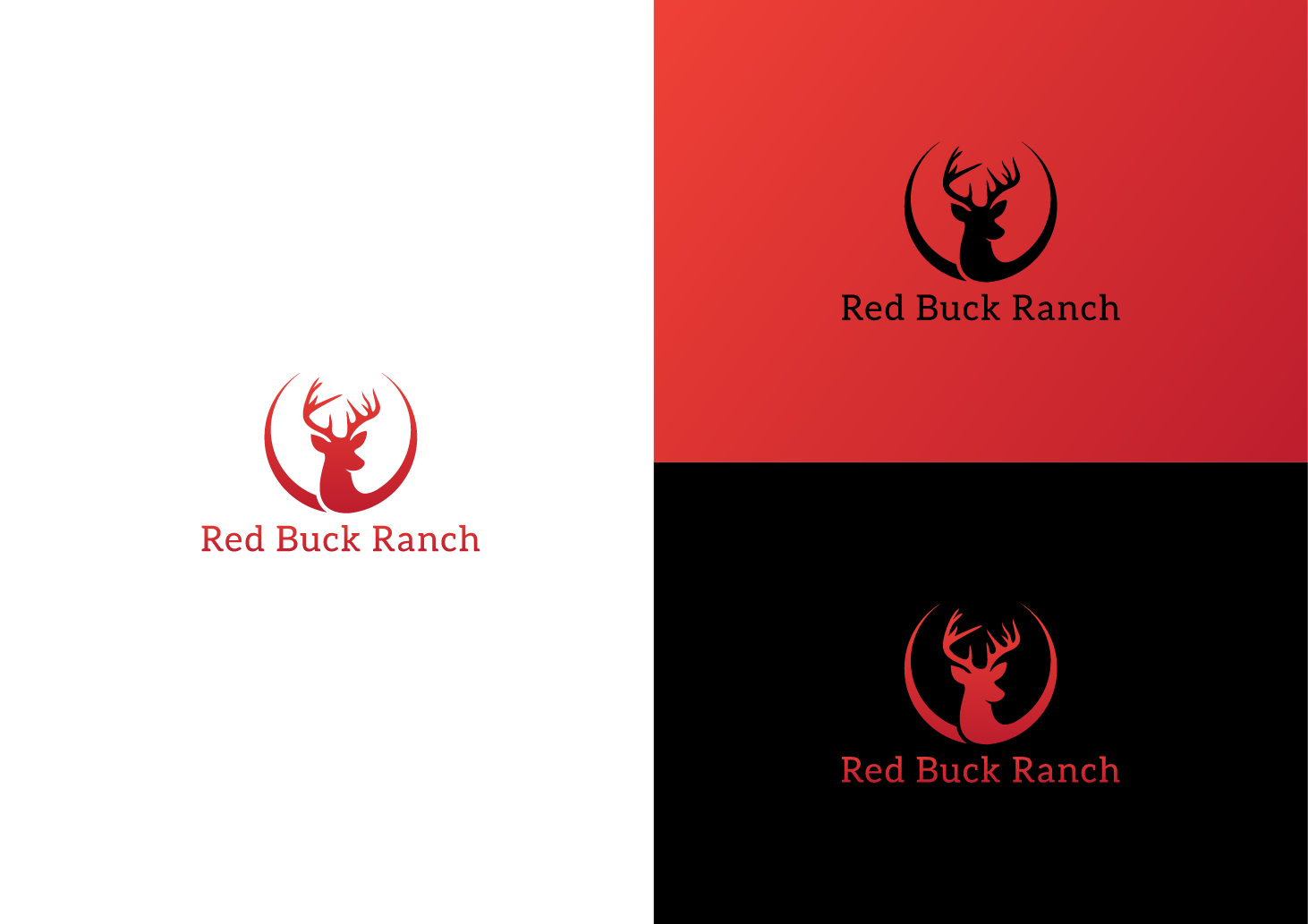 Bold, Playful, Hunting Logo Design for Red Buck Ranch and have a large ...