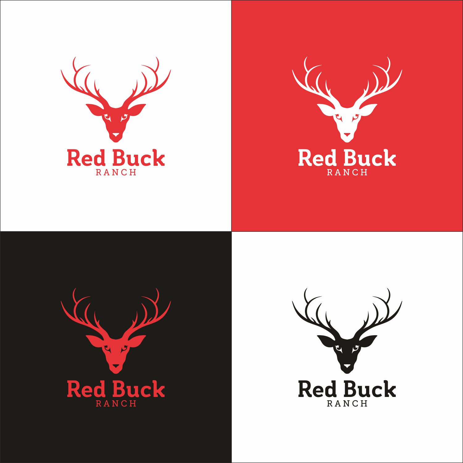 Bold, Playful, Hunting Logo Design for Red Buck Ranch and have a large ...