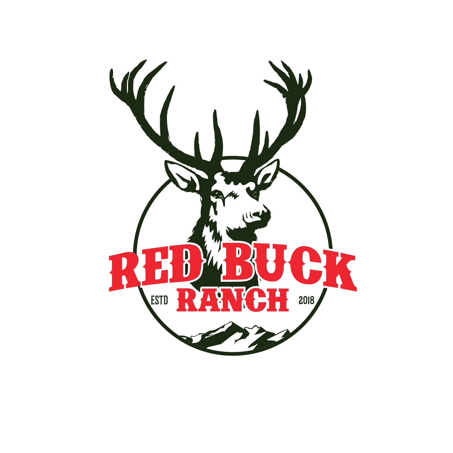 Bold, Playful, Hunting Logo Design for Red Buck Ranch and have a large ...