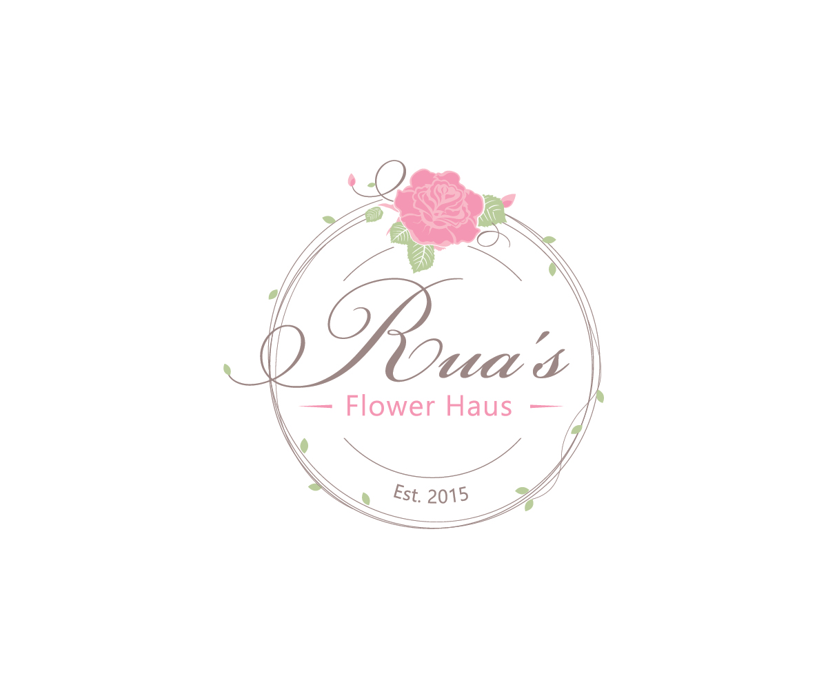 Elegant, Playful, Florist Logo Design for Rua's Flower Haus Est. 2015 ...