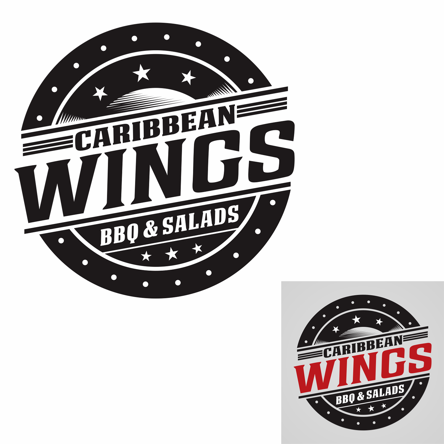 Serious, Modern, Food Store Logo Design for Caribbean Wings by iwan s ...