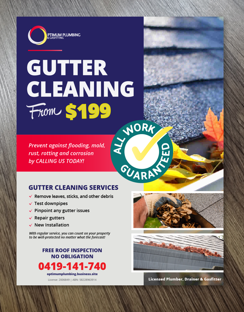 Gutter Cleaning Flyer Template TUTORE ORG Master Of Documents